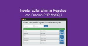 Insertar Editar Eliminar Registros con Función PHP MySQLi » BaulPHP