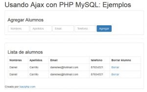Usando Ajax con PHP MySQL: Ejemplos » BaulPHP
