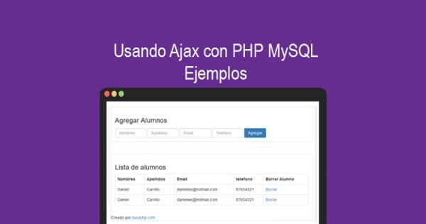 Usando Ajax con PHP MySQL: Ejemplos » BaulPHP