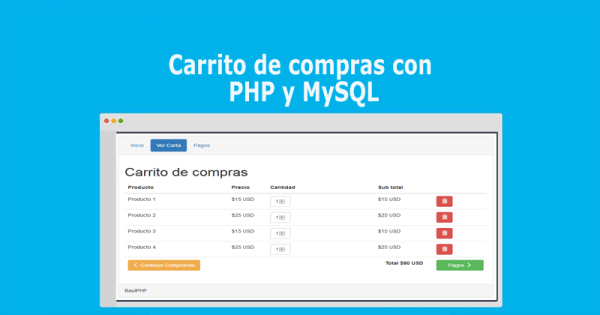 Carrito de compras con PHP y MySQL » BaulPHP