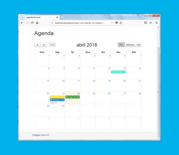 Crear un evento con fullcalendar jQuery PHP » BaulPHP