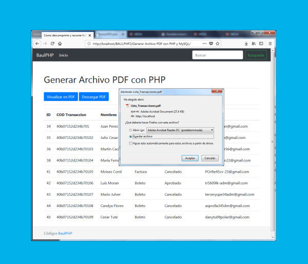 Generar Archivo PDF con PHP y MySQL » BaulPHP