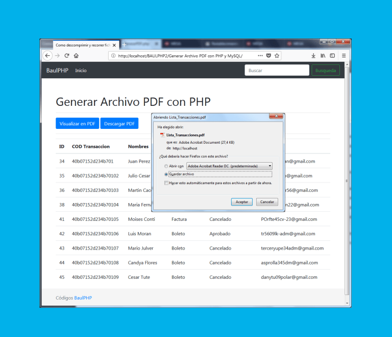 Generar Archivo PDF con PHP y MySQL » BaulPHP
