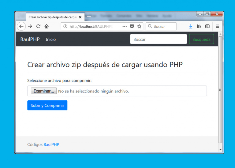 Crear archivo zip después de cargar usando PHP » BaulPHP