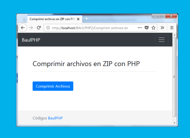 Descargar comprimir archivos en ZIP con PHP » BaulPHP