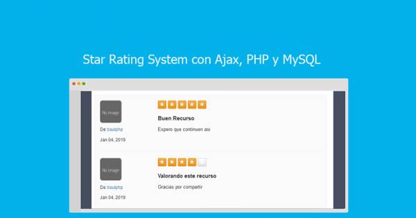 Star Rating System con Ajax, PHP y MySQL » BaulPHP