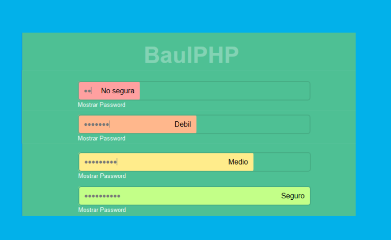 Validar contraseña segura jQuery: 3 ejemplos completos » BaulPHP