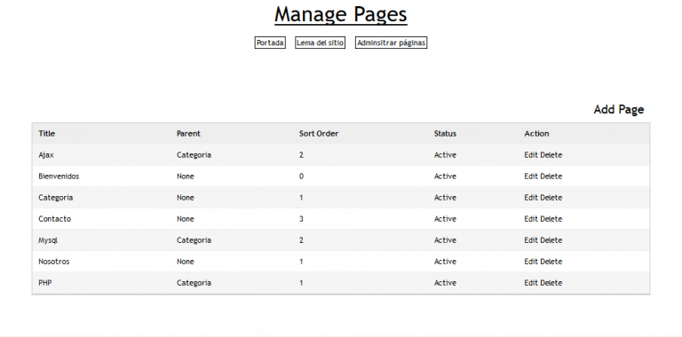 Sitio web dinámico simple con PHP y MySQL » BaulPHP
