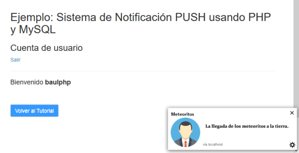 Sistema de notificación push PHP y MySQL: Ejemplo Completo » BaulPHP