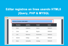 Editar registros en línea usando HTML5 jQuery, PHP & MYSQL » BaulPHP