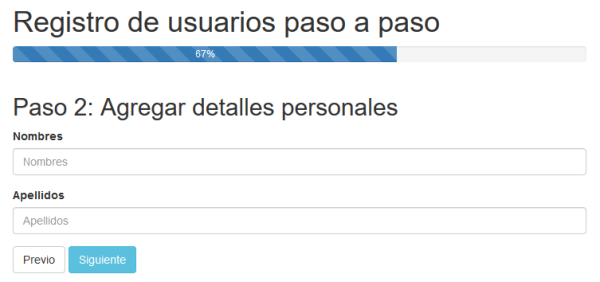 Formulario con pasos BootStrap usando PHP, BootStrap » BaulPHP