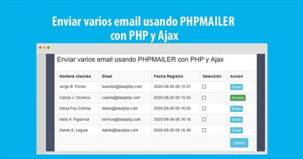Enviar varios emails usando PHPMAILER con PHP y Ajax » BaulPHP