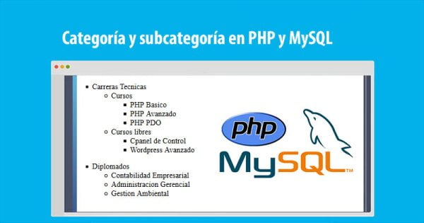 Categoría y subcategoría en PHP y MySQL » BaulPHP