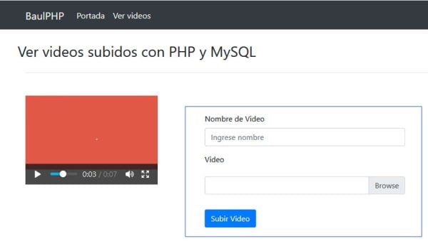 Cargue y almacene videos en MySQL PHP [Completo] » BaulPHP