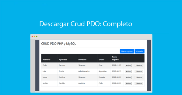Descargar Crud PDO: Completo » BaulPHP